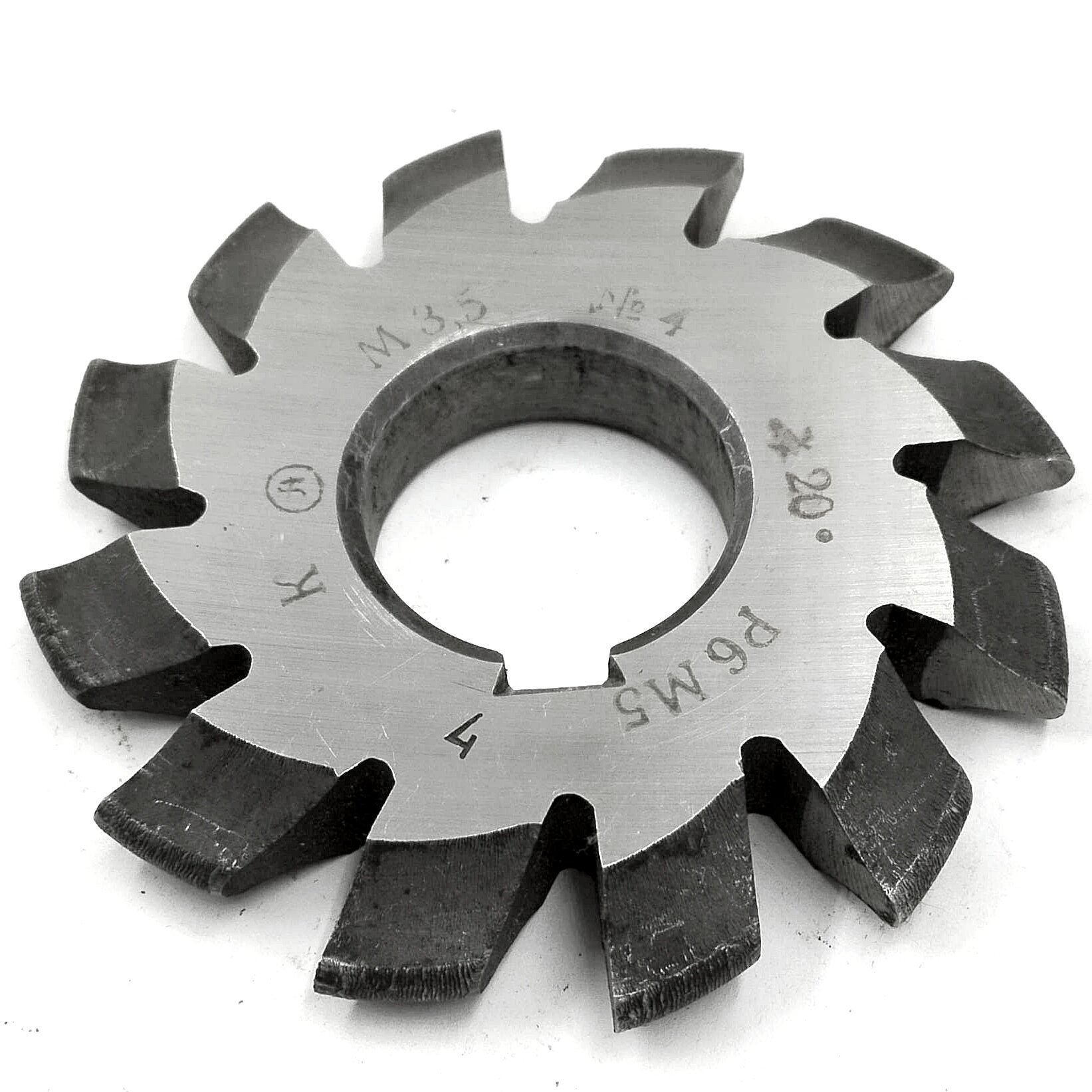 Фреза дисковая зуборезная модульная м3,5 №4 20° Р6М5 (D-79,5мм, d-27мм, В-11,85мм, z-12) ГОСТ 10996-64