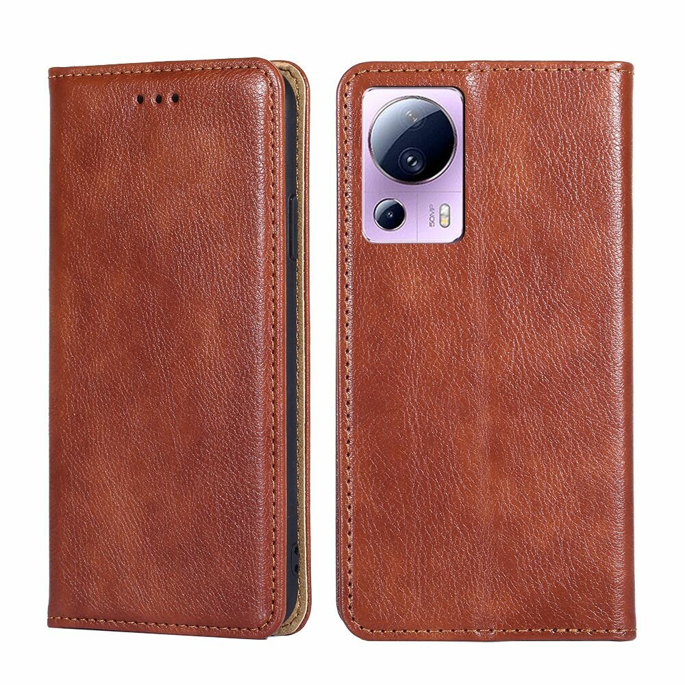 Чехол-книжка MyPads для Xiaomi 13 Lite / Сяоми 13 Лайт,(коричневый)