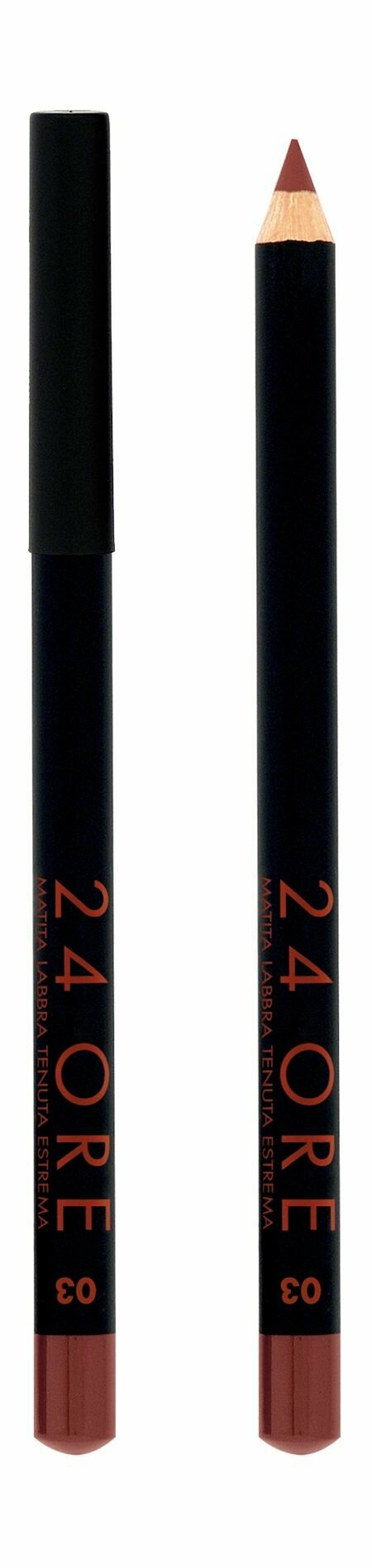DEBORAH MILANO Карандаш для губ стойкий 24 Ore Long Lasting Lip Pencil, 1,5 г, 03 Кирпичный