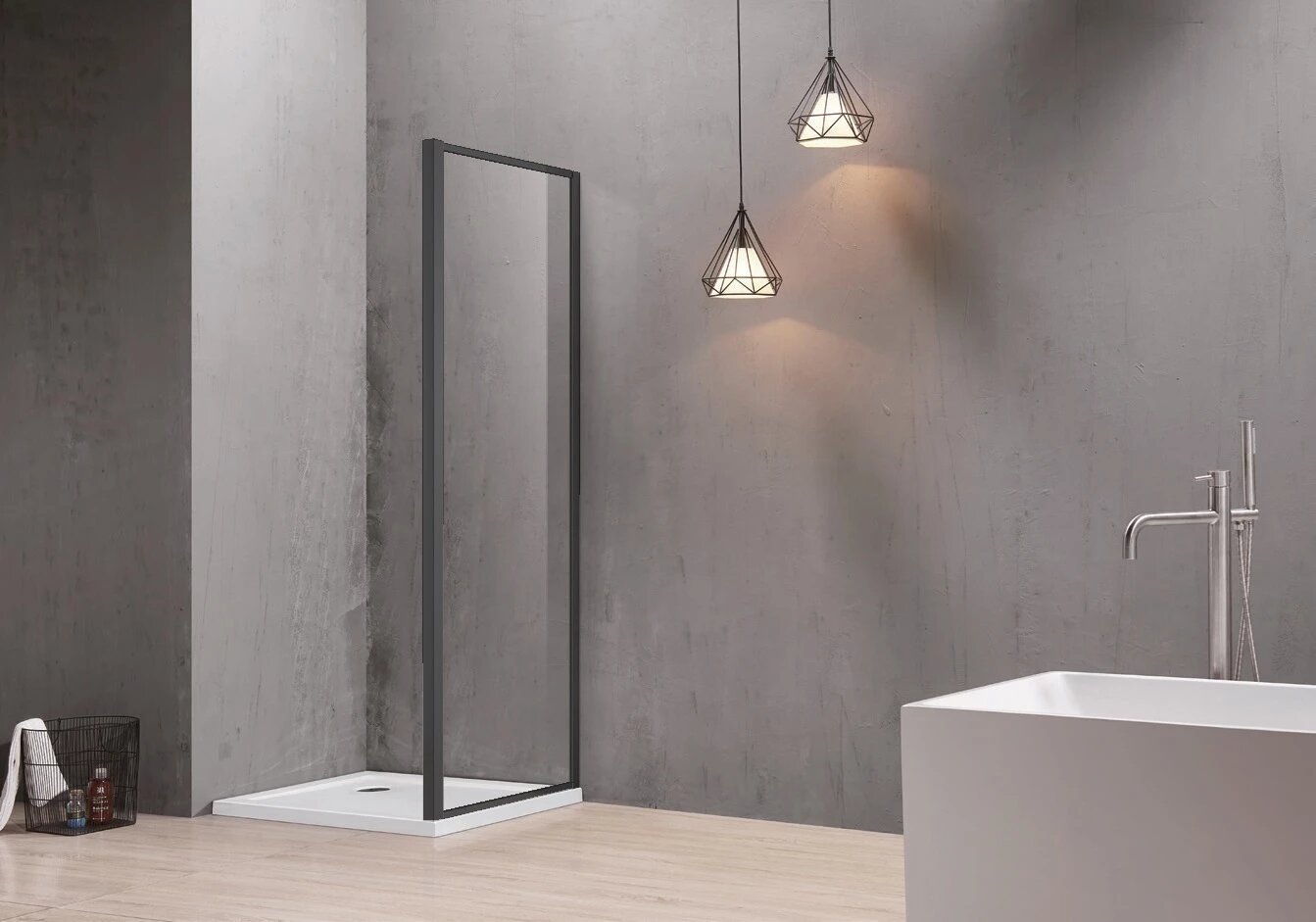 Душевая перегородка Aquatek AQ ARI WA 10020BL 100x200 AQ ARI WA 10020BL