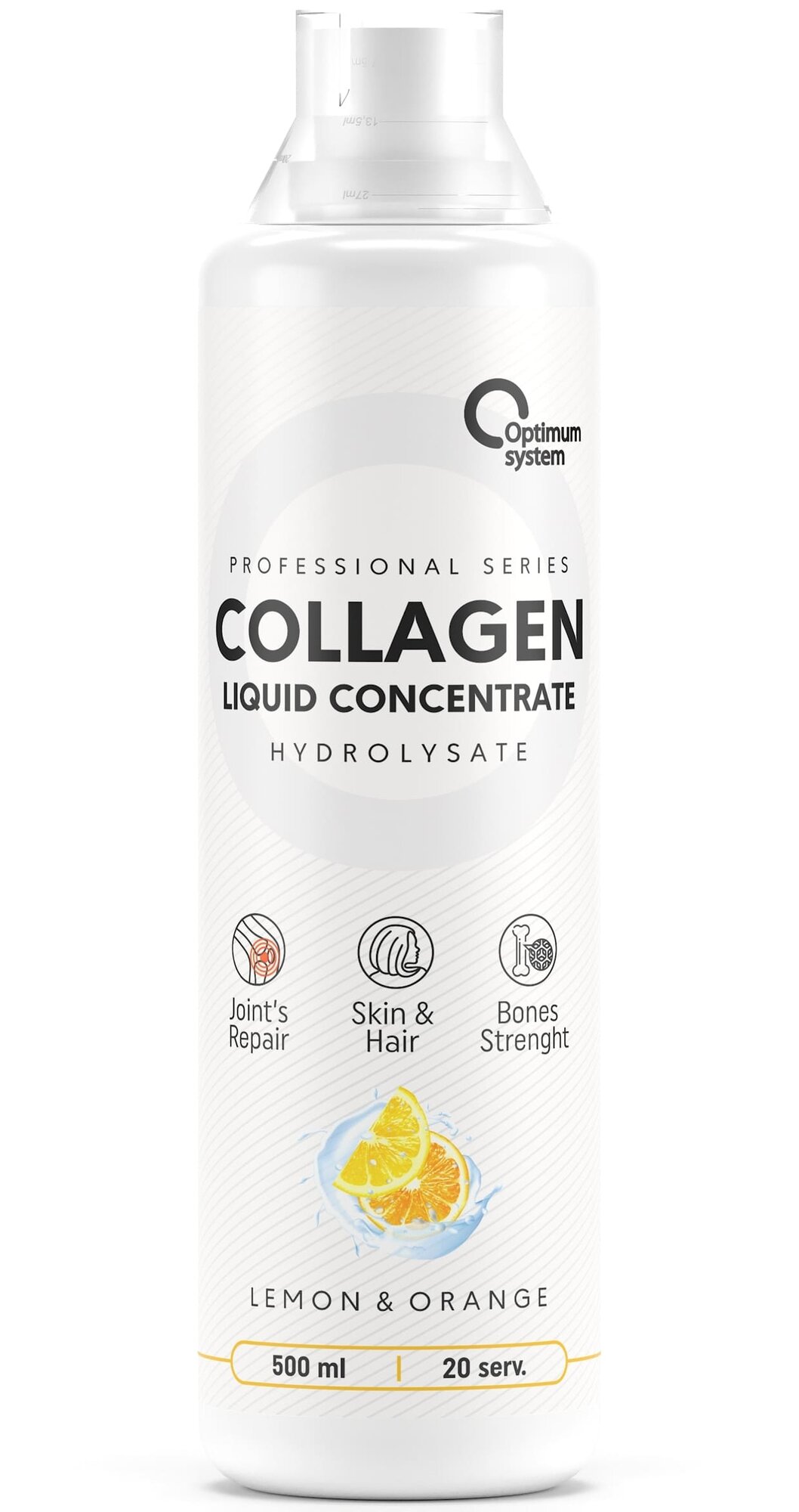 Optimum System Collagen Concentrate Liquid, Коллаген 500 мл - Апельсин-лимон