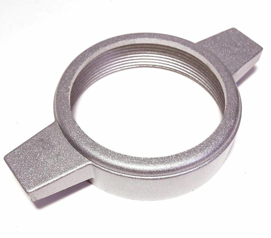 Гайка фланца для мотопомпы 3" CHAMPION GTP80, GTP81 (дюралюминий, шаг резьбы 2,5мм)