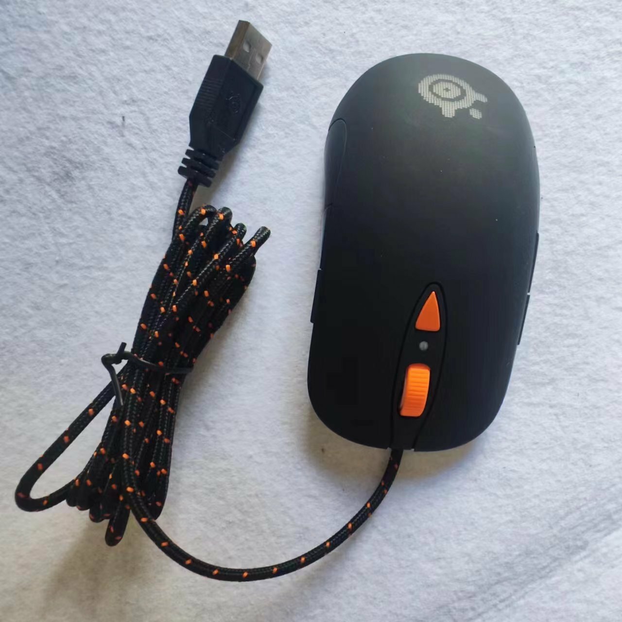 Steelseries sairui Frost Blue Необработанная фанатичная оранжевая игра Мышь проводной Киберспорт Выживание Иисуса