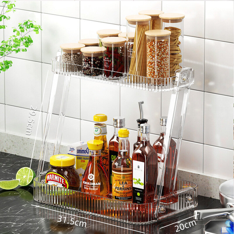 Полка для хранения Other, двухслойная, пластик, кристально-белая, 24 шт