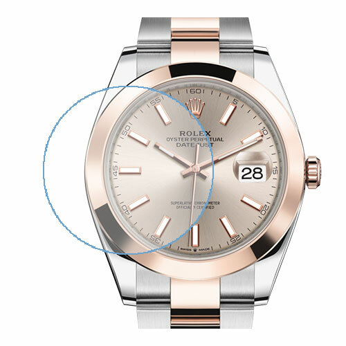 Скрин Мобайл защитный экран для часов Rolex - Datejust 41 - Oyster - 41 mm - Oystersteel and Everose gold из нано стекло 9H
