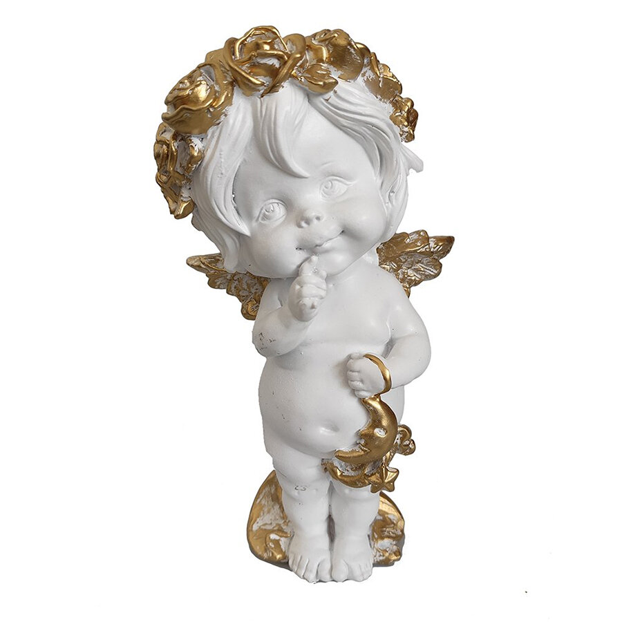 Фигура декоративная Ангел с месяцем 5х4х17см KSMR-718327/A112