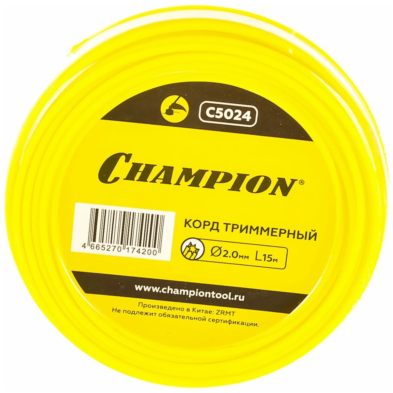 Корд триммерный CHAMPION Star 2.0мм х 15м (звезда) (блистер) (C5024)