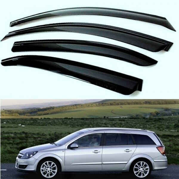 Дефлекторы боковых окон OPEL Astra Опель Астра H универсал (2004-2007)