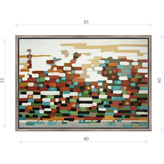 Картина Декор Депо Константина Малютина Из окна автобуса Матовый холст в раме 60х85 см