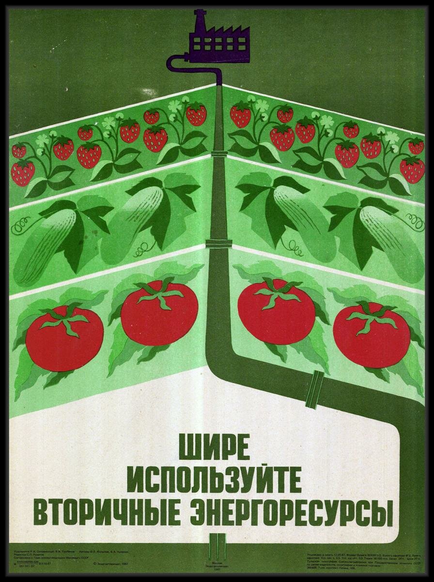 Плакат СССР энергетика автоматизация научный прогресс; Антиквариат 1987 г; Декор настенный винтажный 43/58 см.