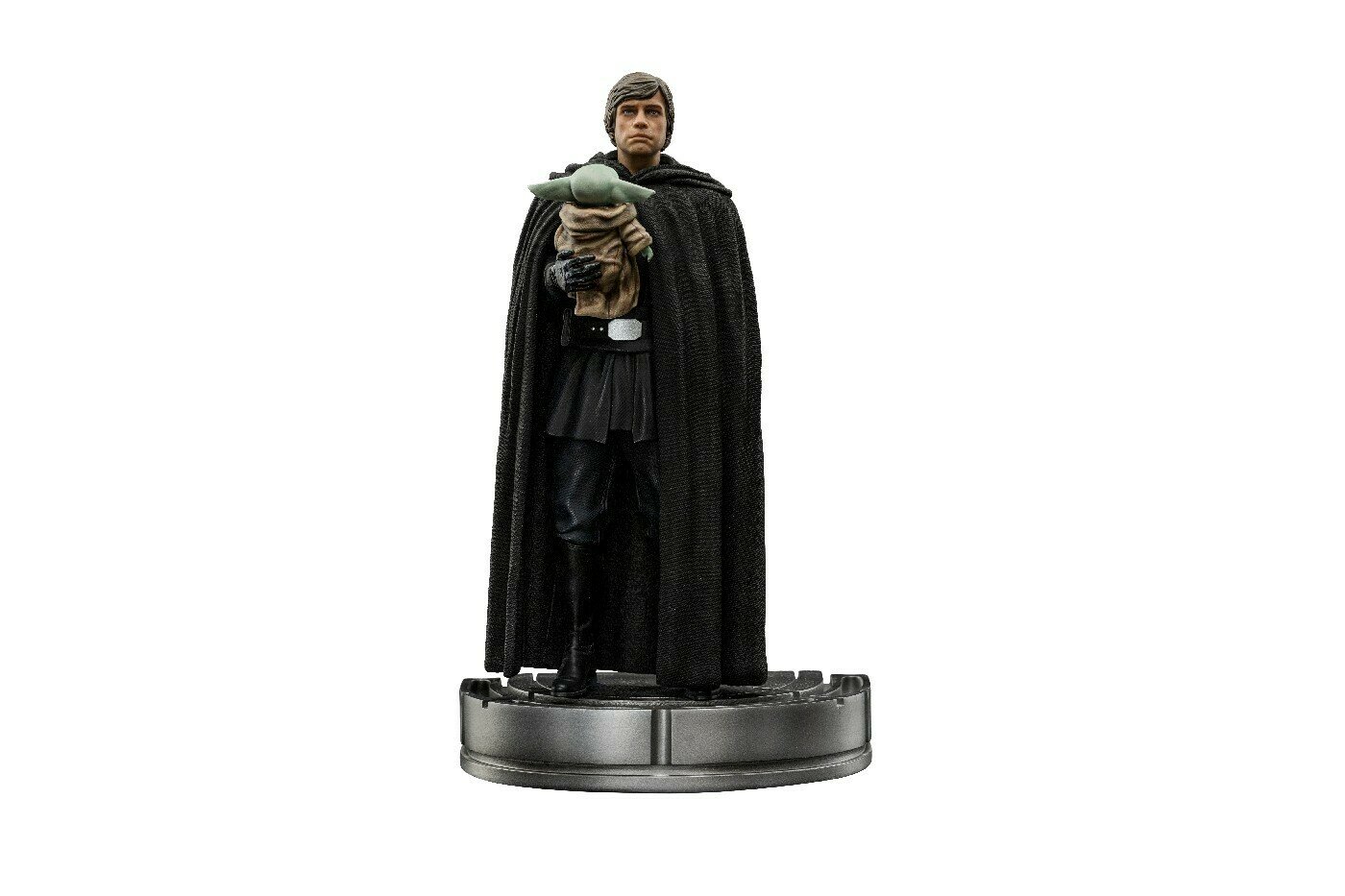 Коллекционная фигурка Iron studios 1/10 Star Wars: The Mandalorian - Luke Skywalker and Grogu (Айрон Студиос Звездные войны: Мандалорец - Люк Скайуокер и Грогу, 18 см)