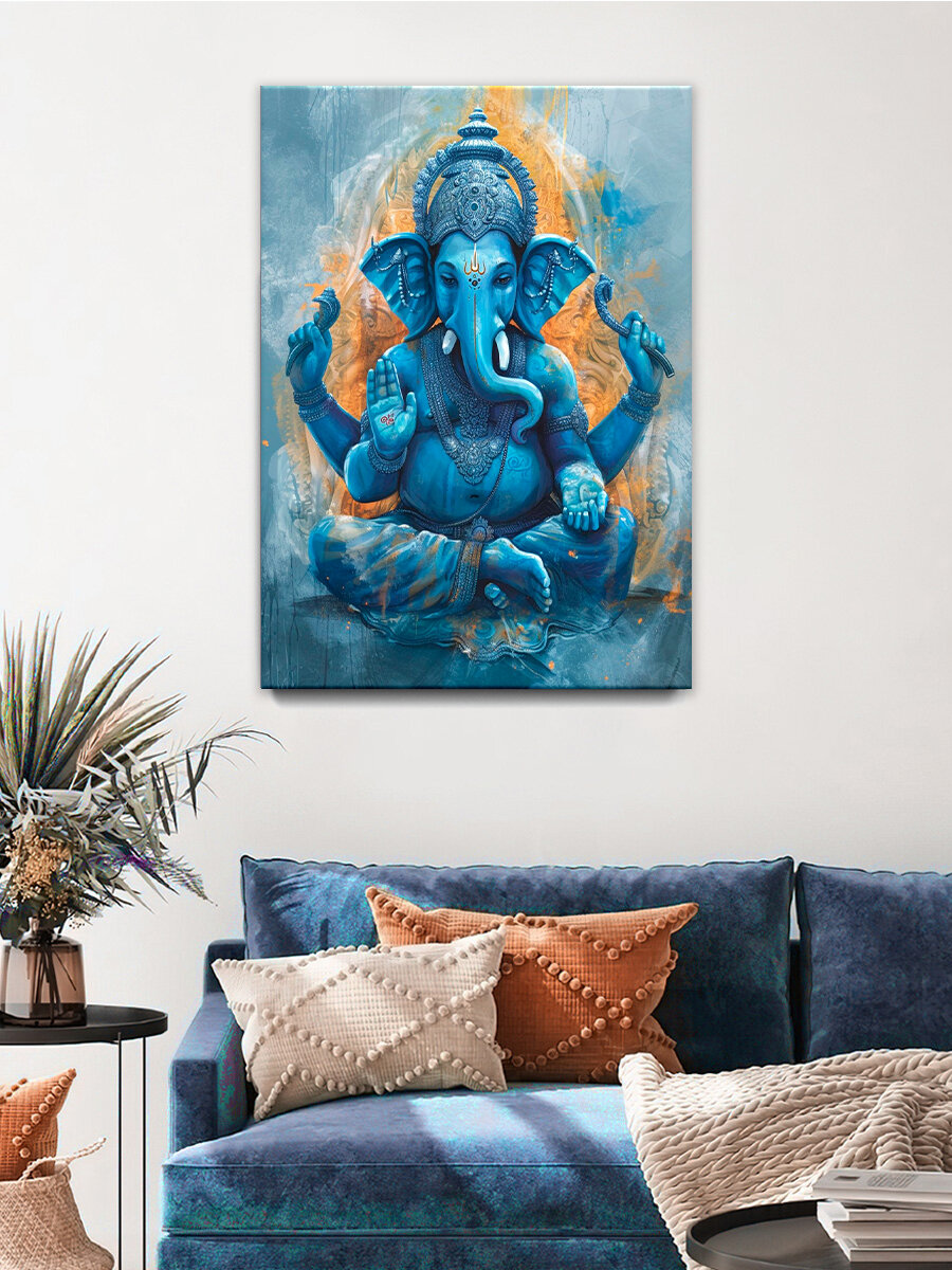 Картина на холсте "Ганеша" 50х70 см
