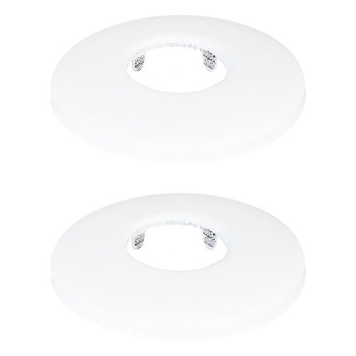 Отражатель декоративный для полотенцесушителя 1/2 d73 мм плоский белый (2 шт.)