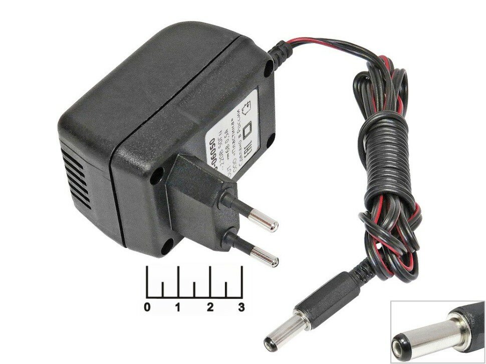 Блок питания 6V 0.5A БПС-5-06050 (5.5*2.1) стабилизированный (для тонометра) трансформаторный