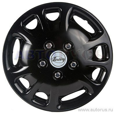 Колпаки r-16 (10) меркурий черный (2шт)(зад) джестик 16-034-x-cz