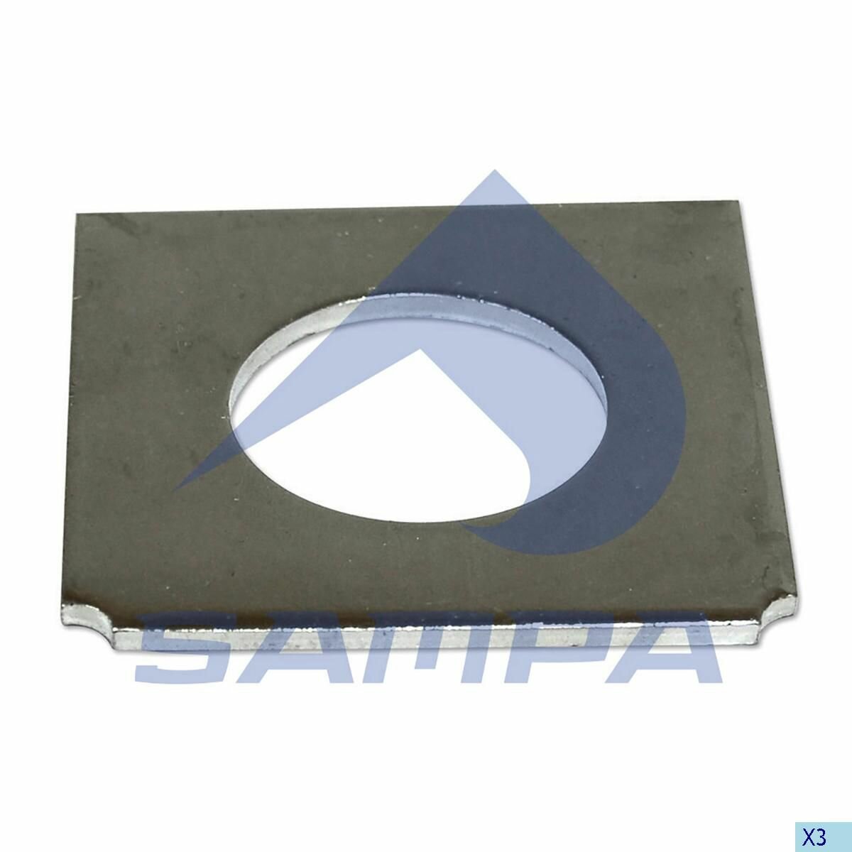 Пластина изнашиваемая 105X105X4,5 RD56 114.212 SAMPA