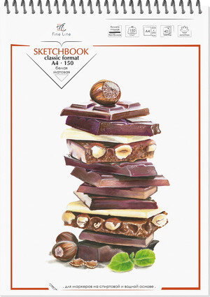 _SketchBook(Полином) Скетчбук д/маркеров "Classic format" [40л; А4; на спирали; бумага 150гр/м2]