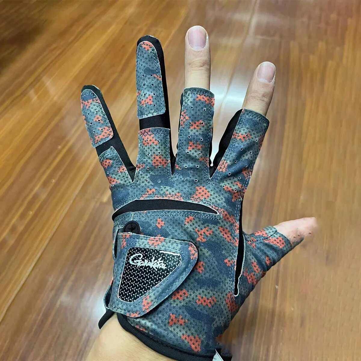 Гamakatsu перчатки для рыбалки 3 пальца, L(Palm Width8-9cm)