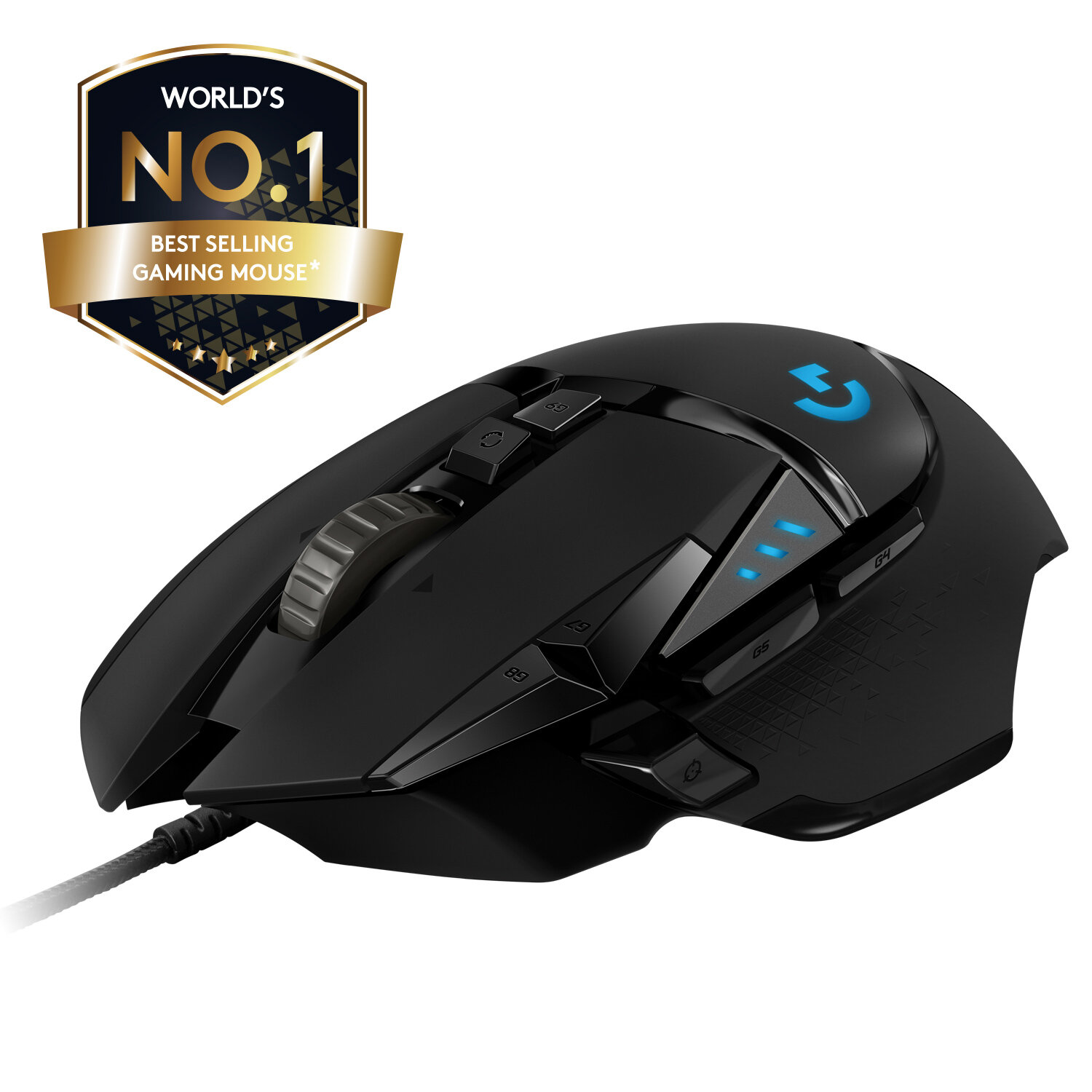 Игровая мышь проводная Logitech G502 Hero, черный