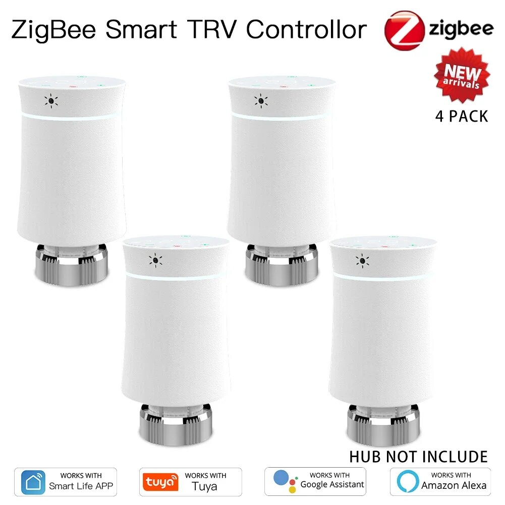 MOES ZigBee3.0 TRV термостат для радиаторов, цвет: option 4
