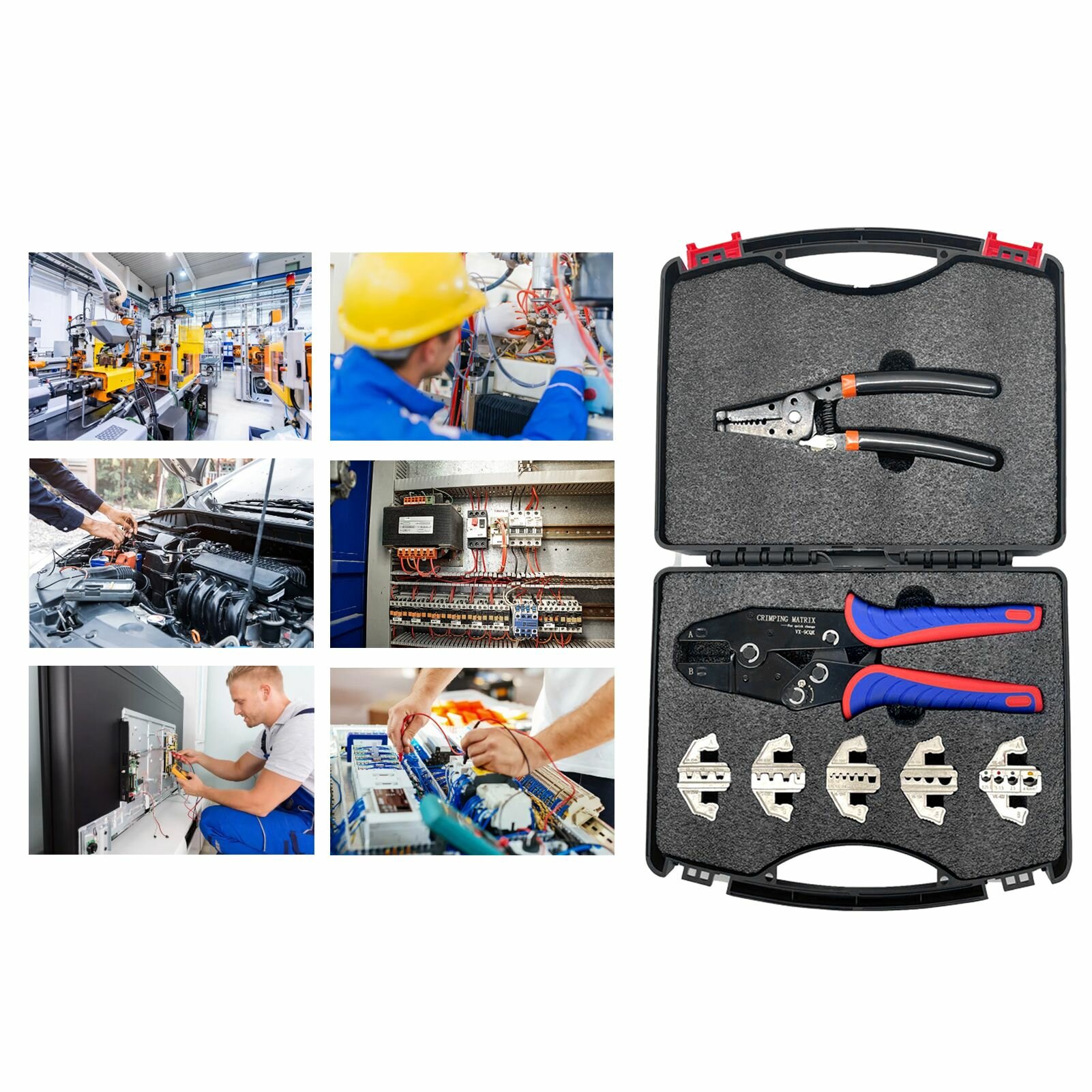 Набор из 7 инструментов для зачистки и обжима