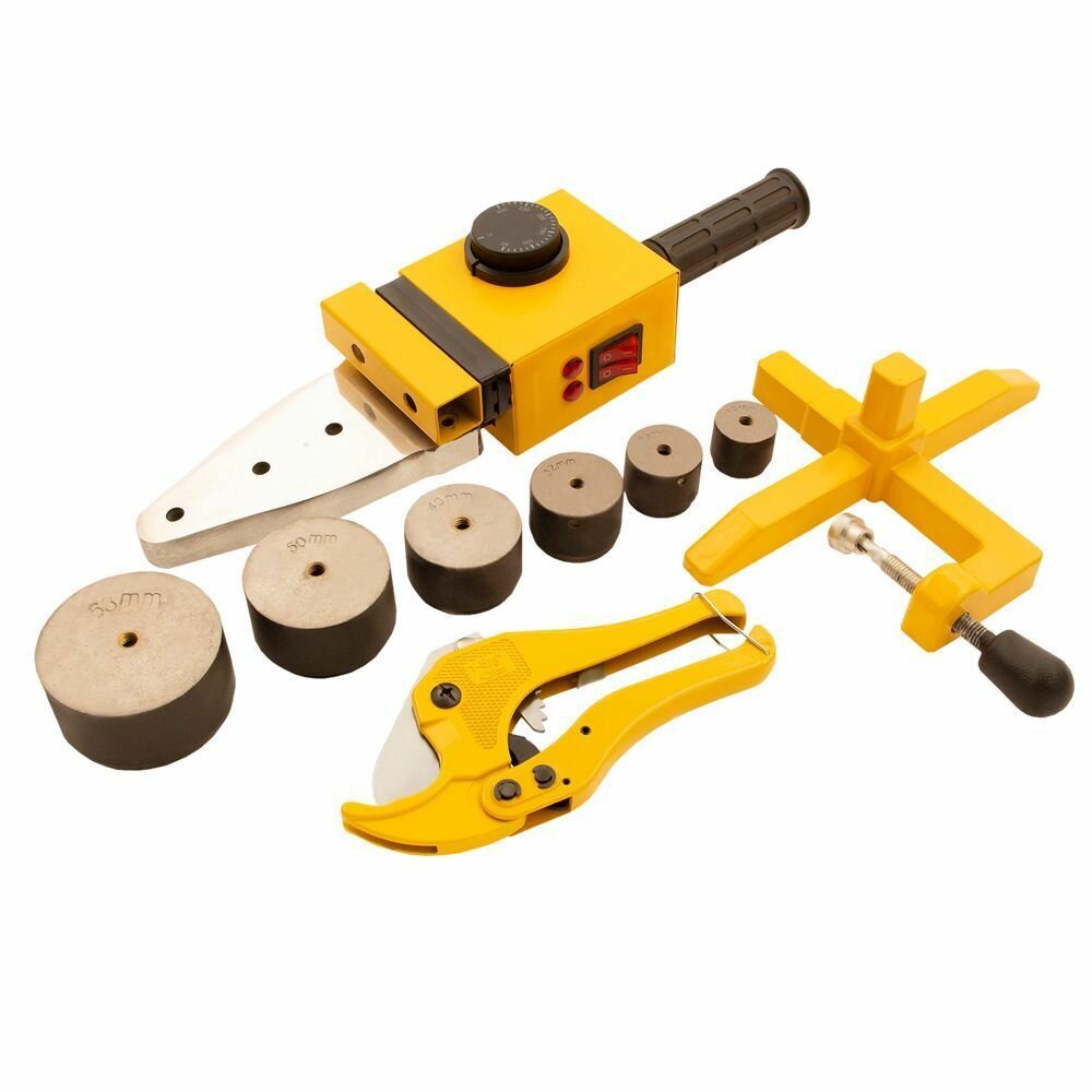 Аппарат для сварки пластиковых труб DENZEL DWP-1500 1500Вт 260-300С компл насадок 20-63мм