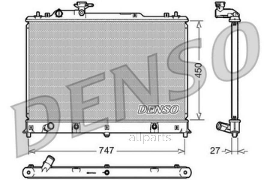DENSO DRM44025 Радиатор MAZDA СХ-7 2.3T 07-