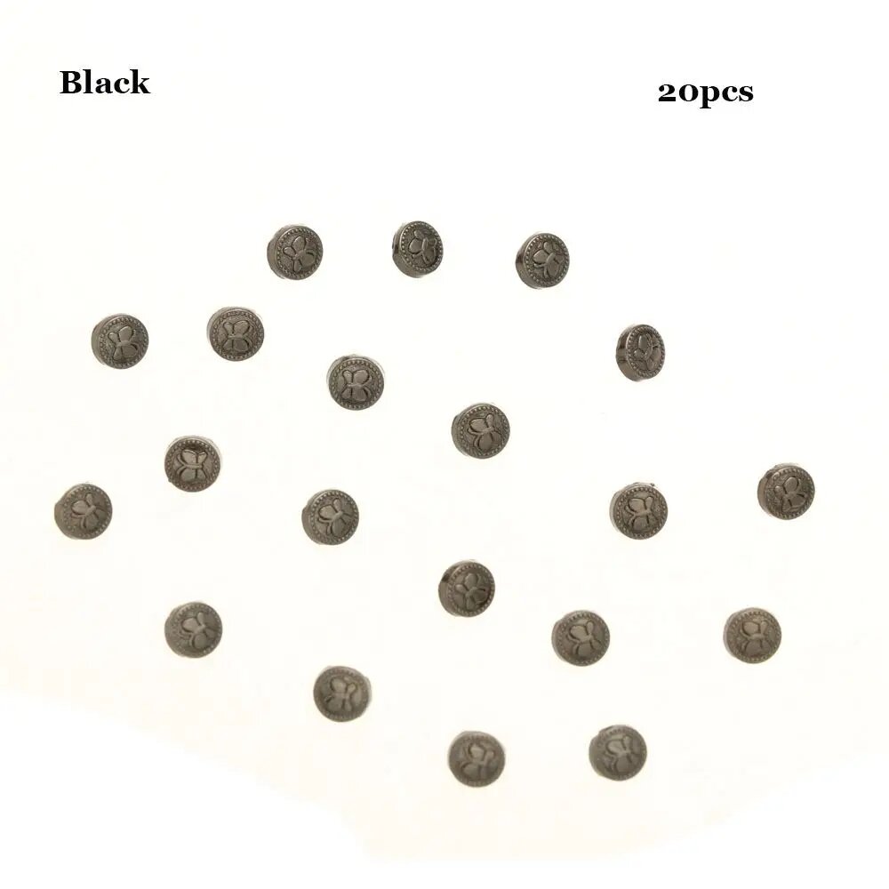 Металлические бабочки для кукол 20 шт Black