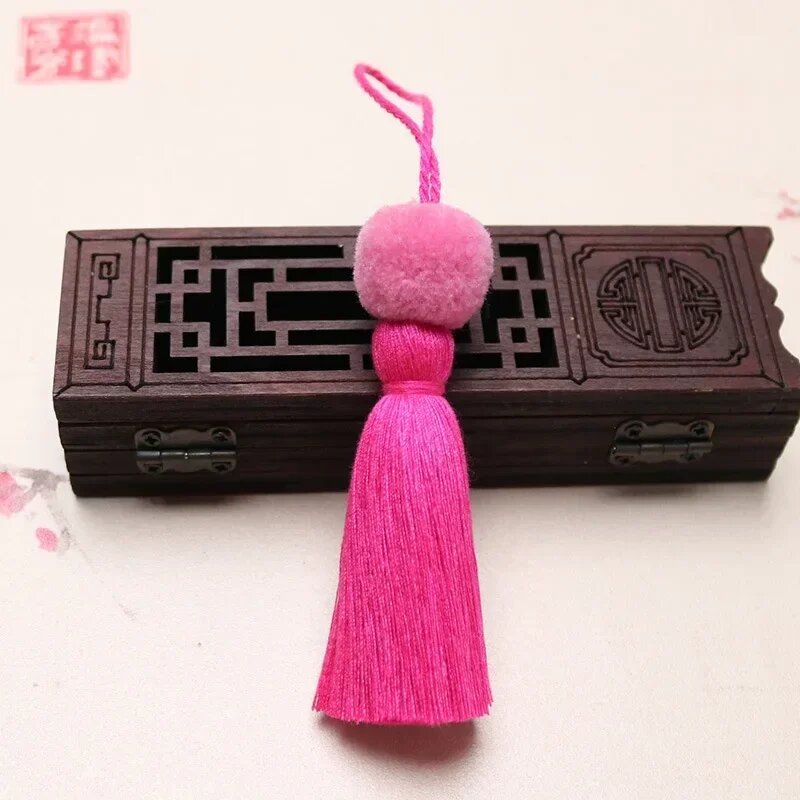 Полиэстерная бахромка для занавесок Розовый, Rose red