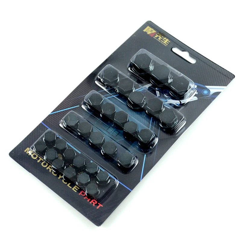 Гайки для питбайка, мотоциклетная рама двигателя, наклейка, самокат, крышка с винтом для Honda Yamaha KTM Moto Bolt, наклейка, аксессуары для мотоциклов Black