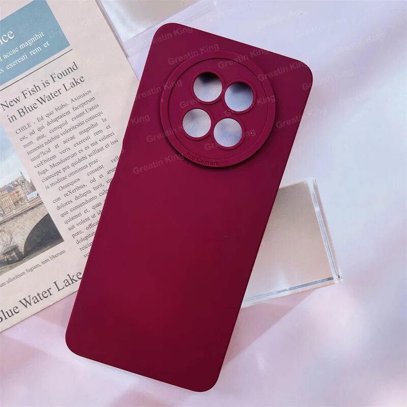 Матовый мягкий чехол для Realme 13 4G 5G / 13 Pro 5G / 13 Pro Бордовый, Wine Red, Realme 13 Plus 5G