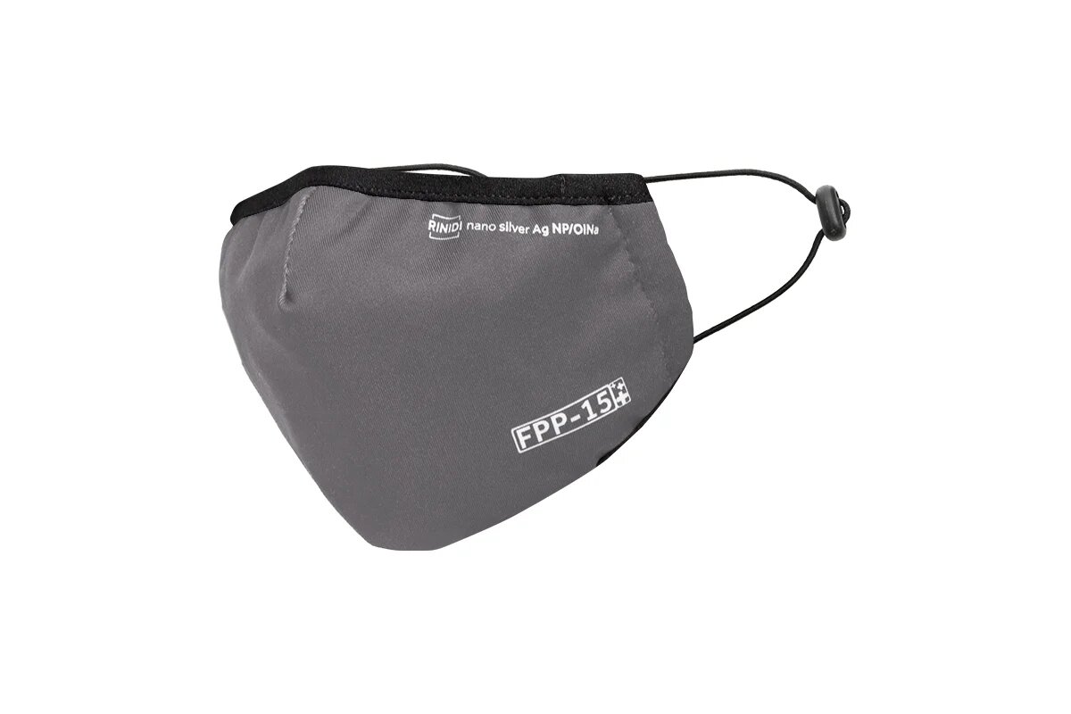 RINIDI 4-х слойная FPP-15 Полумаска Silver Nano Royal Grey Silver Nano-grey