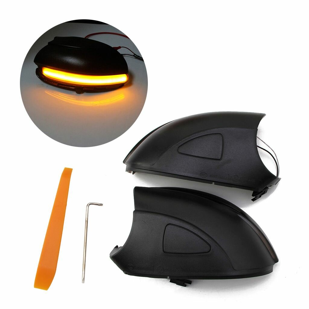 Фары поворотные Volkswagen Golf 6 - желтые