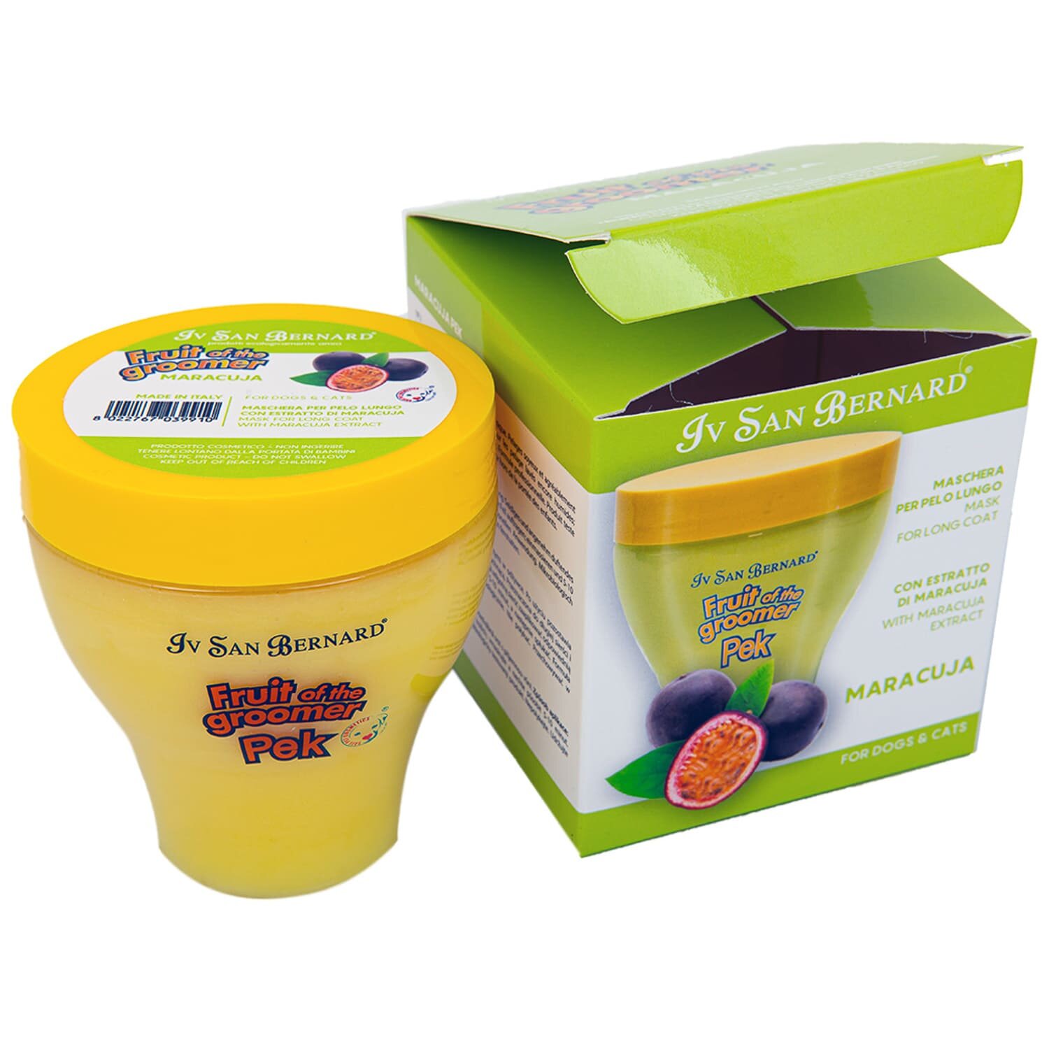 Маска Iv San Bernard Fruit of the Groomer Maracuja, восстанавливающая для длинной шерсти с протеинами 250 мл