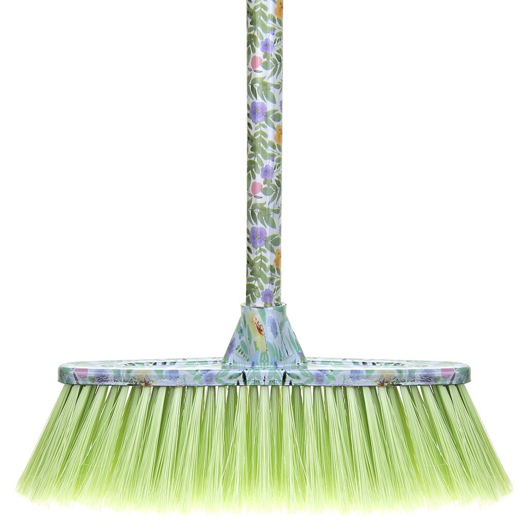 Щетка для пола КНР "Веточка" 26х5 см форма "овал" с металлической рукояткой (3679)