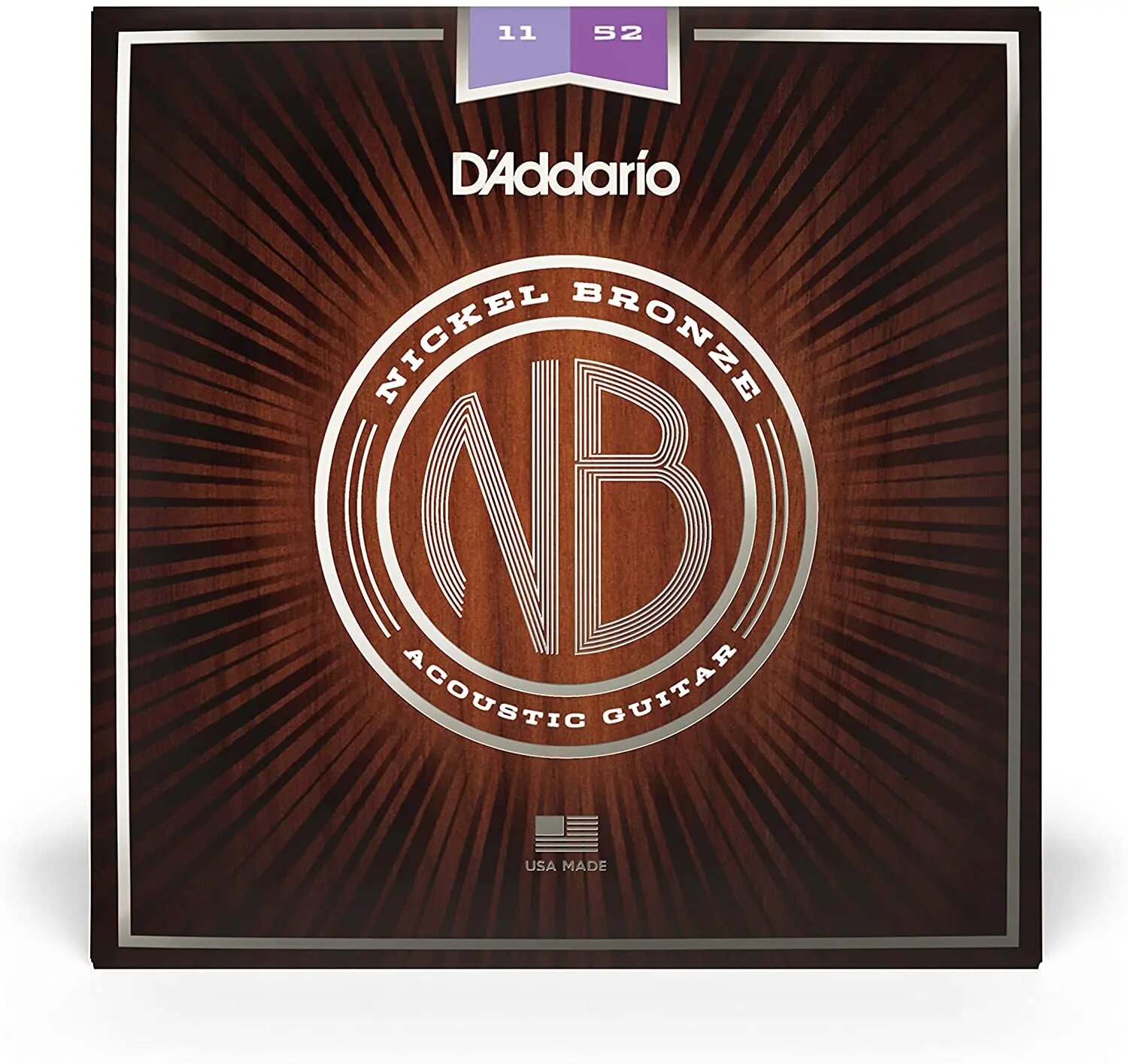Струны для акустической гитары D'Addario NB1152 11-52, никелированная бронза
