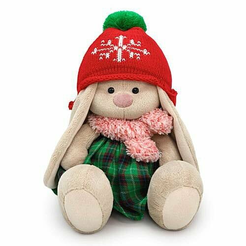 Budi Basa Мягкая Игрушка Зайка Ми в шапке со снежинкой (23см) SidM-518