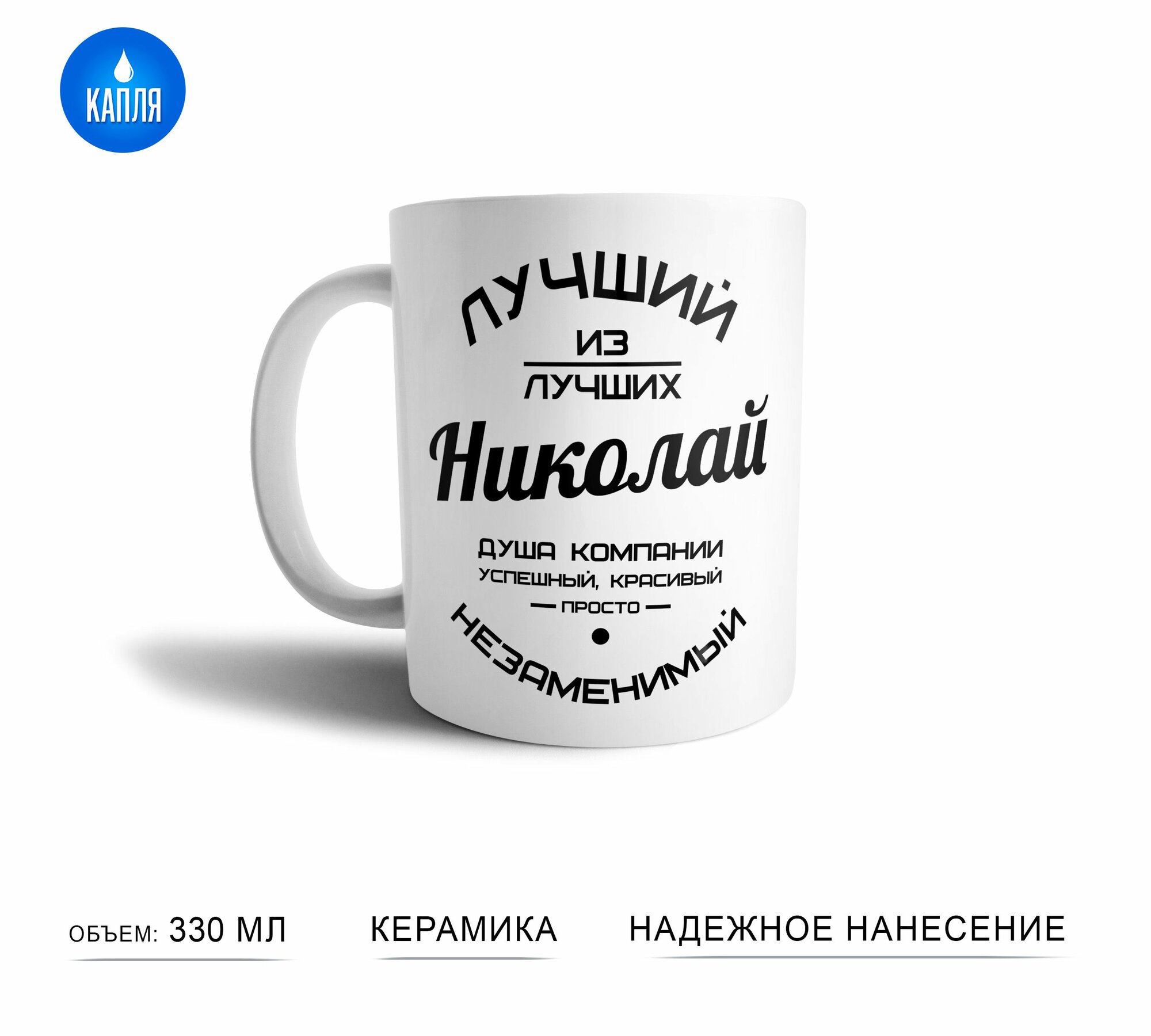 Кружка с именем Николай Лучший из лучших подарок для коллег, друзей, близких людей