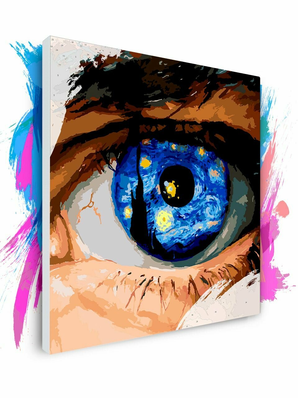 Картина по номерам на холсте В глазах Ван Гог Мужчина, 40 х 40 см