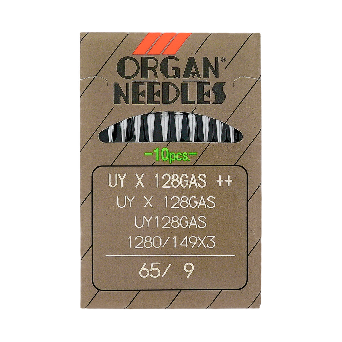 Иглы для швейной машины, универсальные, UY*128 GAS/65, 10 штук, ORGAN