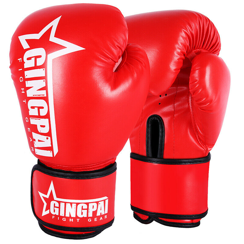 Jingpai Boxing Gloves for Adults And Children, Sanda Fighting Gloves, Breathable for Men And Women, Practical Training for Punching Bag, Red, 6oz