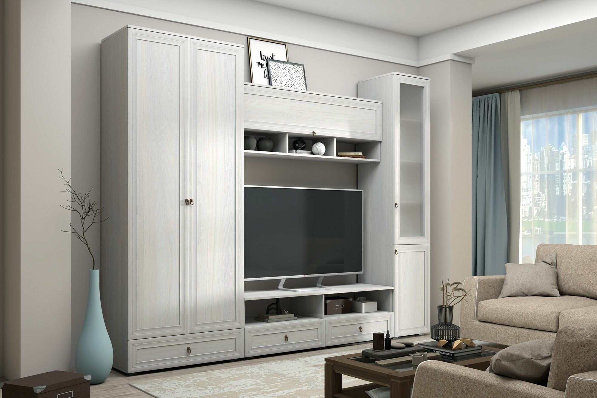 Комплект мебели для гостиной Алисия (комп 1) Анкор Светлый