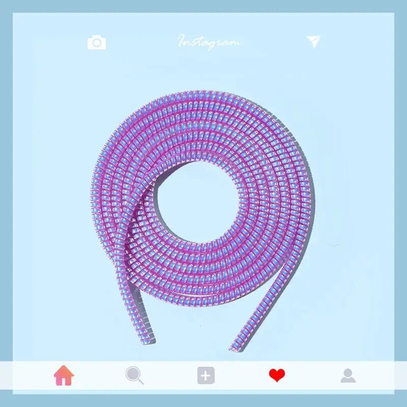 Спиральный USB-кабель Purple 1 для iPhone, 1,5 м