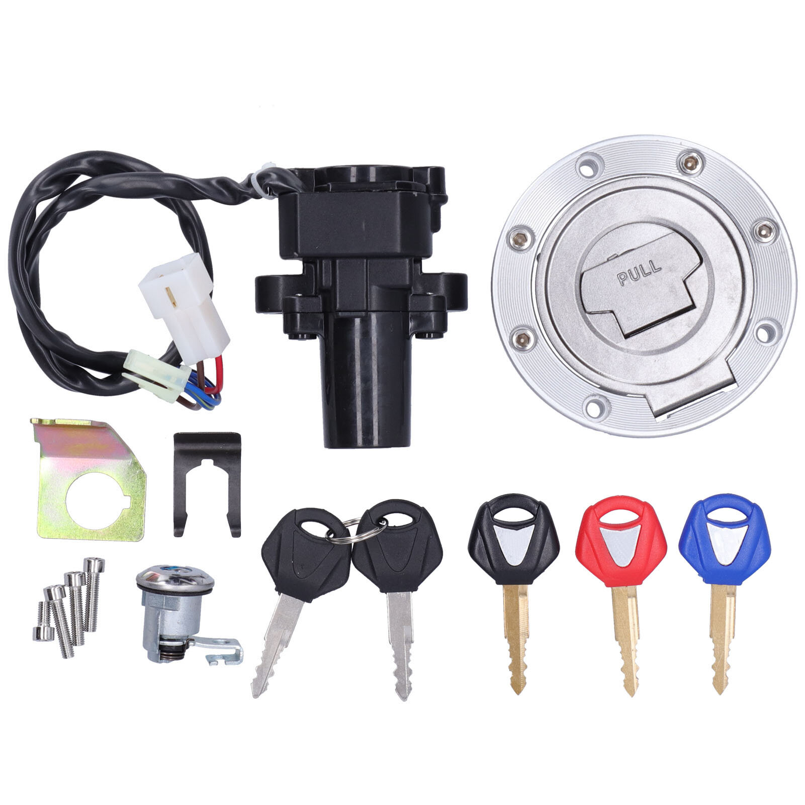 Yamaha YZF R1 R6 2001-2011 Комплект замка крышки топливного бака, ящик для хранения мотоцикла с набором ключей для замка зажигания и замка переключателя, надежная защита от кражи