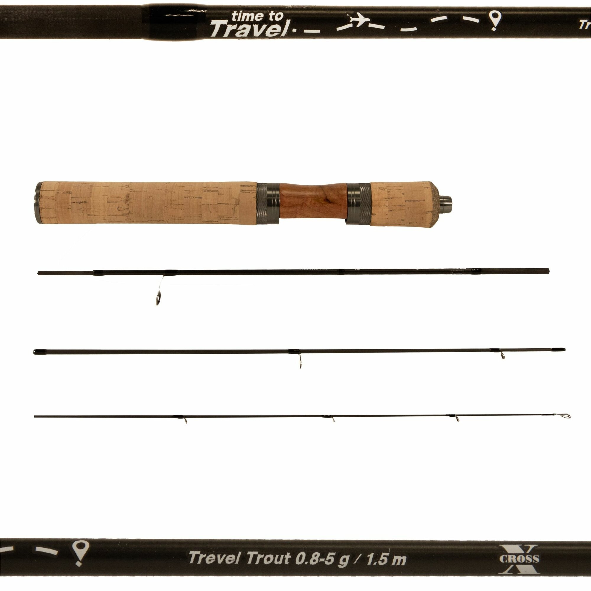 Спиннинг "Volzhanka Travel Trout" тест 0.8-5гр 1.5м (4 секции)