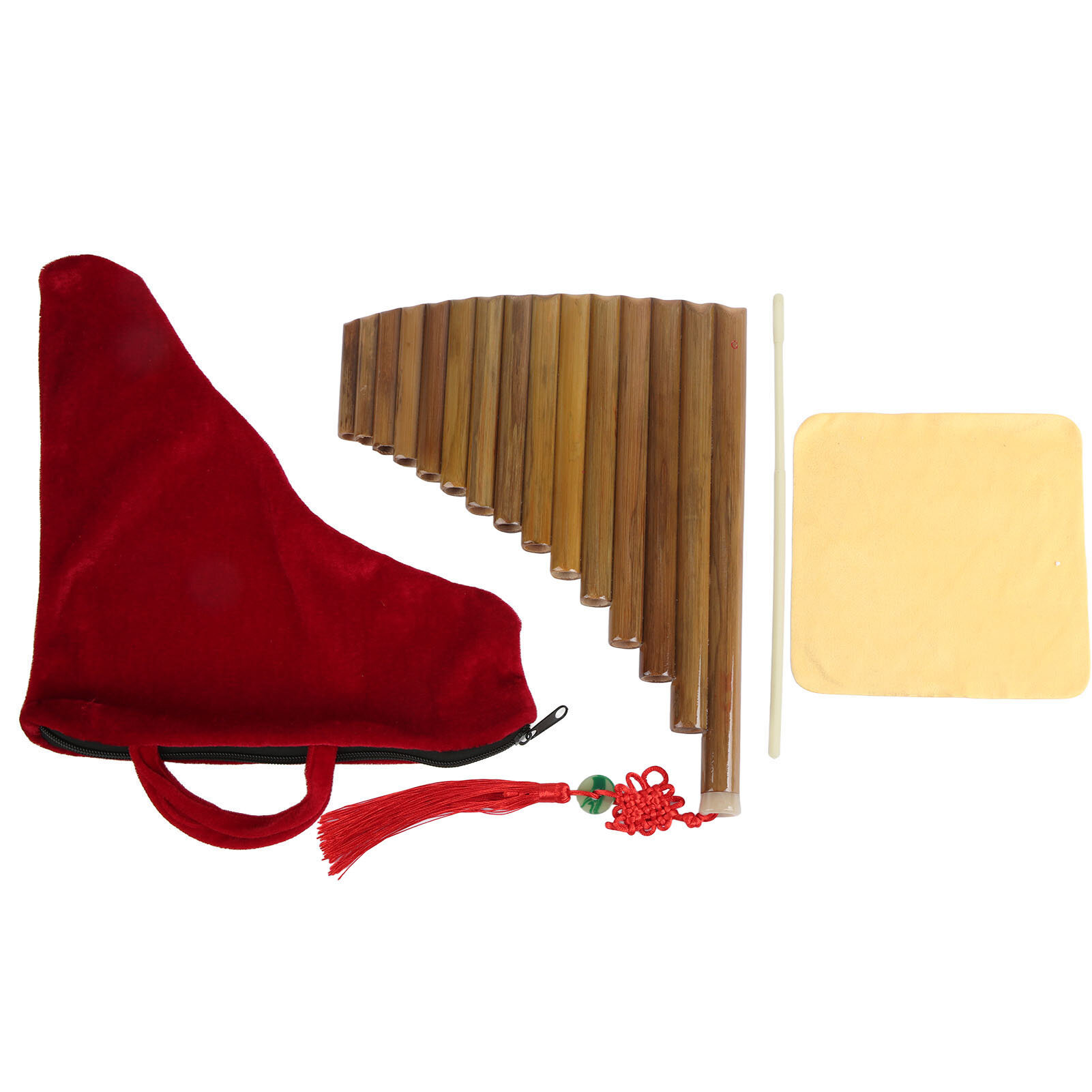 G Key Pan Flute 15 труб Китайский традиционный деревянный духовой инструмент Левая рука Panpipes Музыкальный инструмент