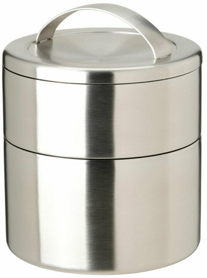 Термоконтейнер для еды с двумя отделениями сохраняет тепло и удобен для прогулок, работы и пикников