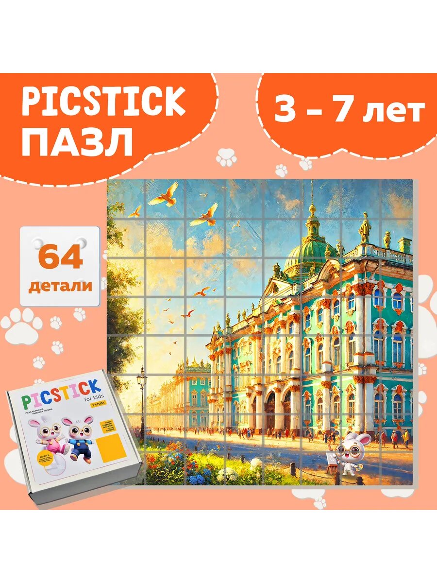 Пазл для детей Зимний дворец 64 эл. 32*32 см