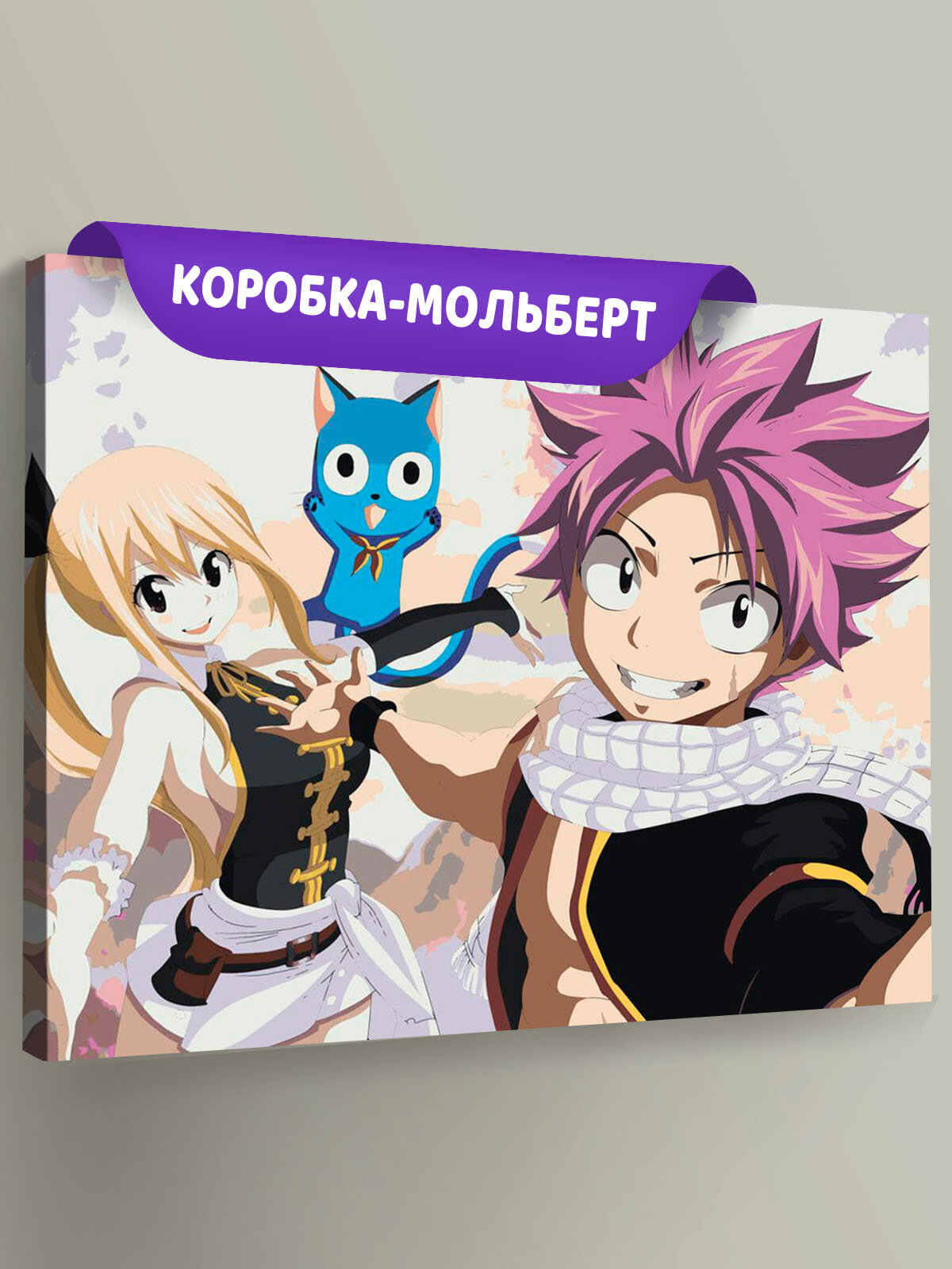 Картина по номерам на холсте с подрамником "Аниме манга Хвост Феи Fairy Tale 5" Раскраска 40x50 см, Фэнтези Мужчина