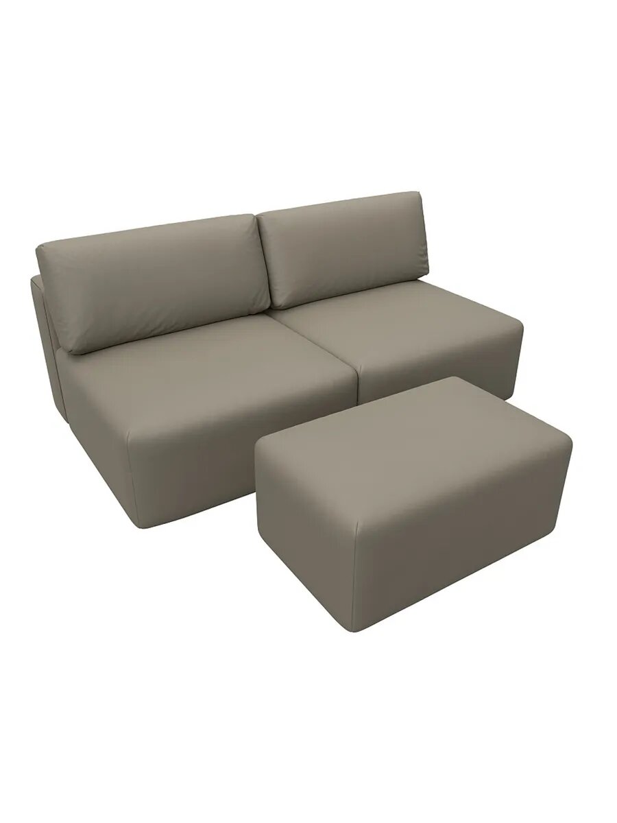 Диван прямой модульный Лего 267x85x119 см, экокожа